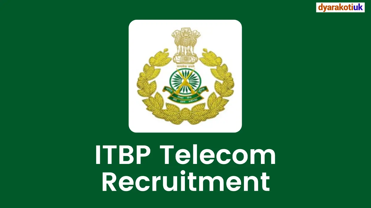 ITBP Telecom Recruitment 526 SI HC Constable 2024-2025